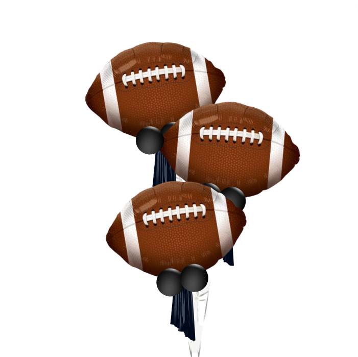 Giant Football Trio Floor Bouquet – Charleston Balloon